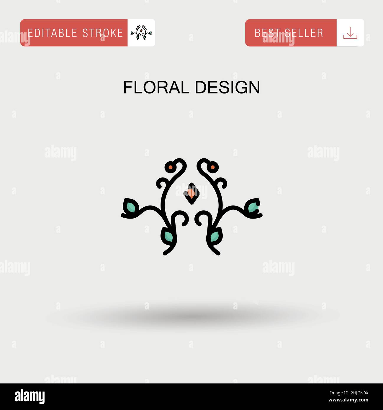 Floral design Simple vector icon Stock Vector Image & Art - Alamy