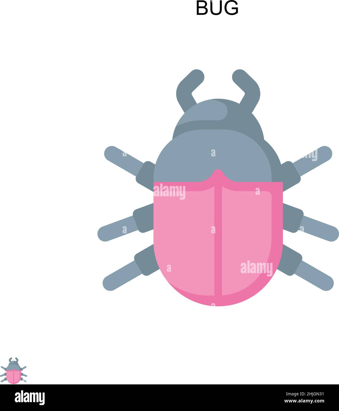 Bug Simple vector icon. Illustration symbol design template for web ...