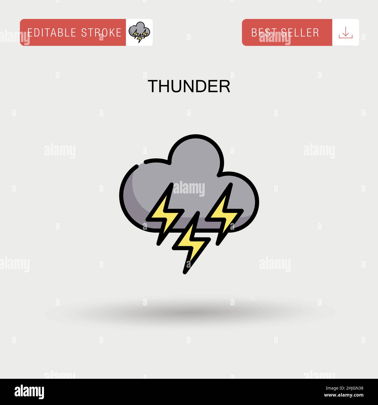 Thunder light power energy Stock Vector Images - Alamy