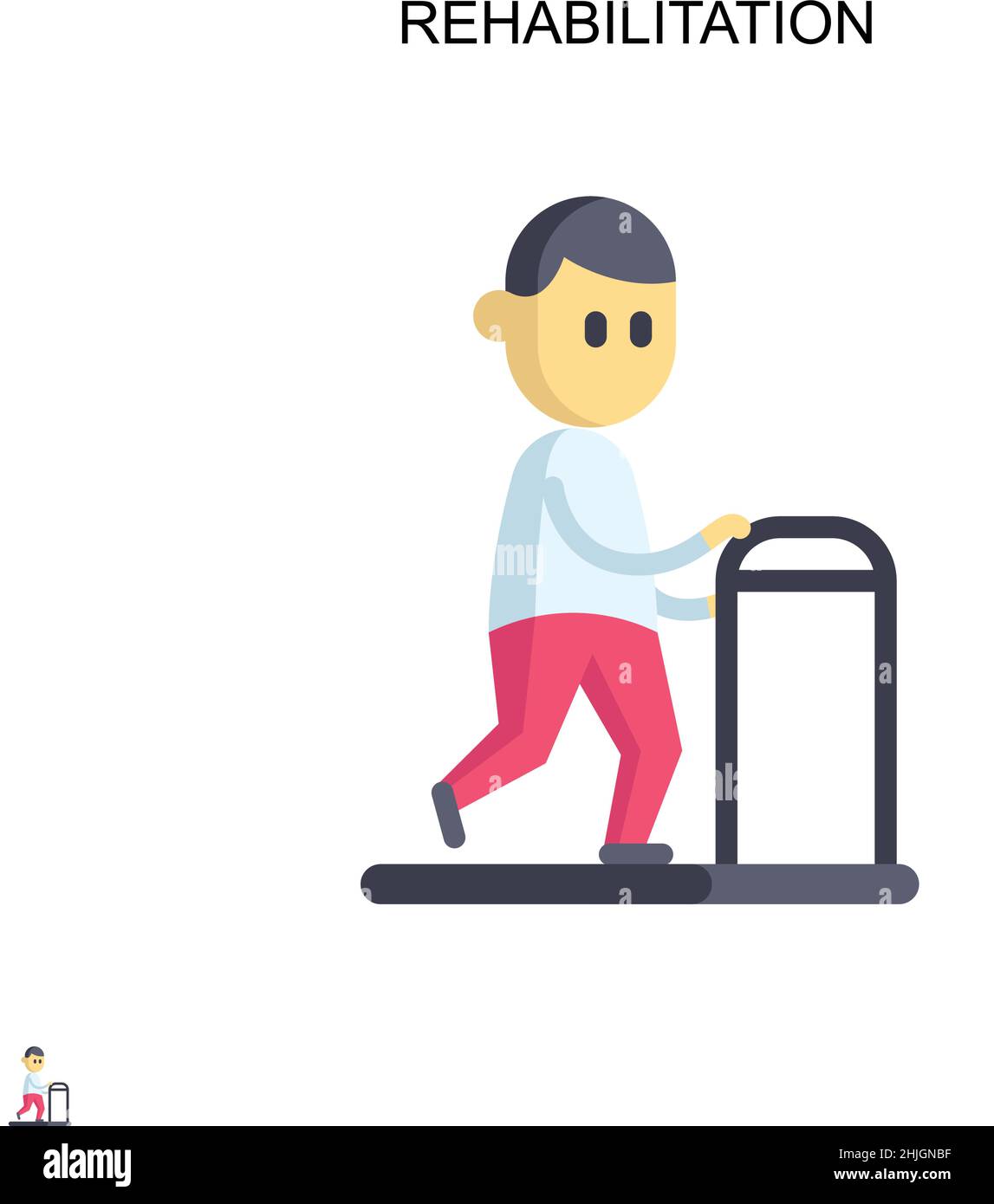 Rehabilitation Simple vector icon. Illustration symbol design template ...