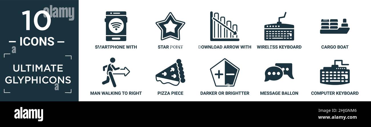 filled ultimate glyphicons icon set. contain flat smartphone with ...