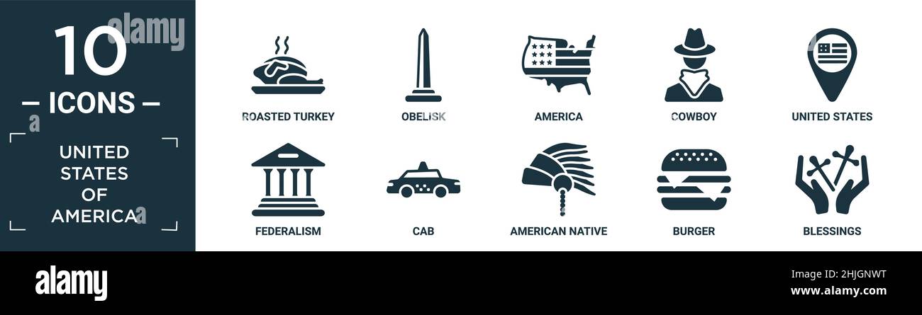 American usa america flag pictogram hi-res stock photography and images ...