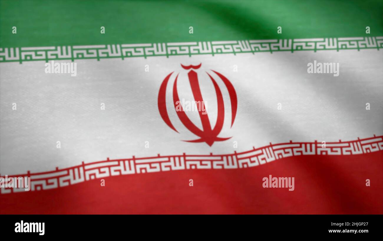 Iran flag waving animation. Flag of Iran waving on the wind Stock Photo ...