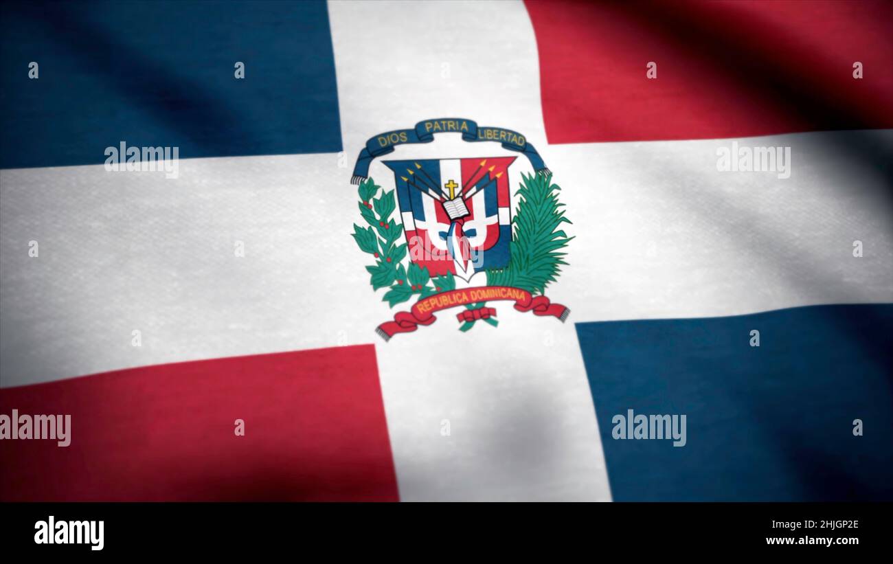 Dominican republic flag waving animation hi-res stock photography and ...