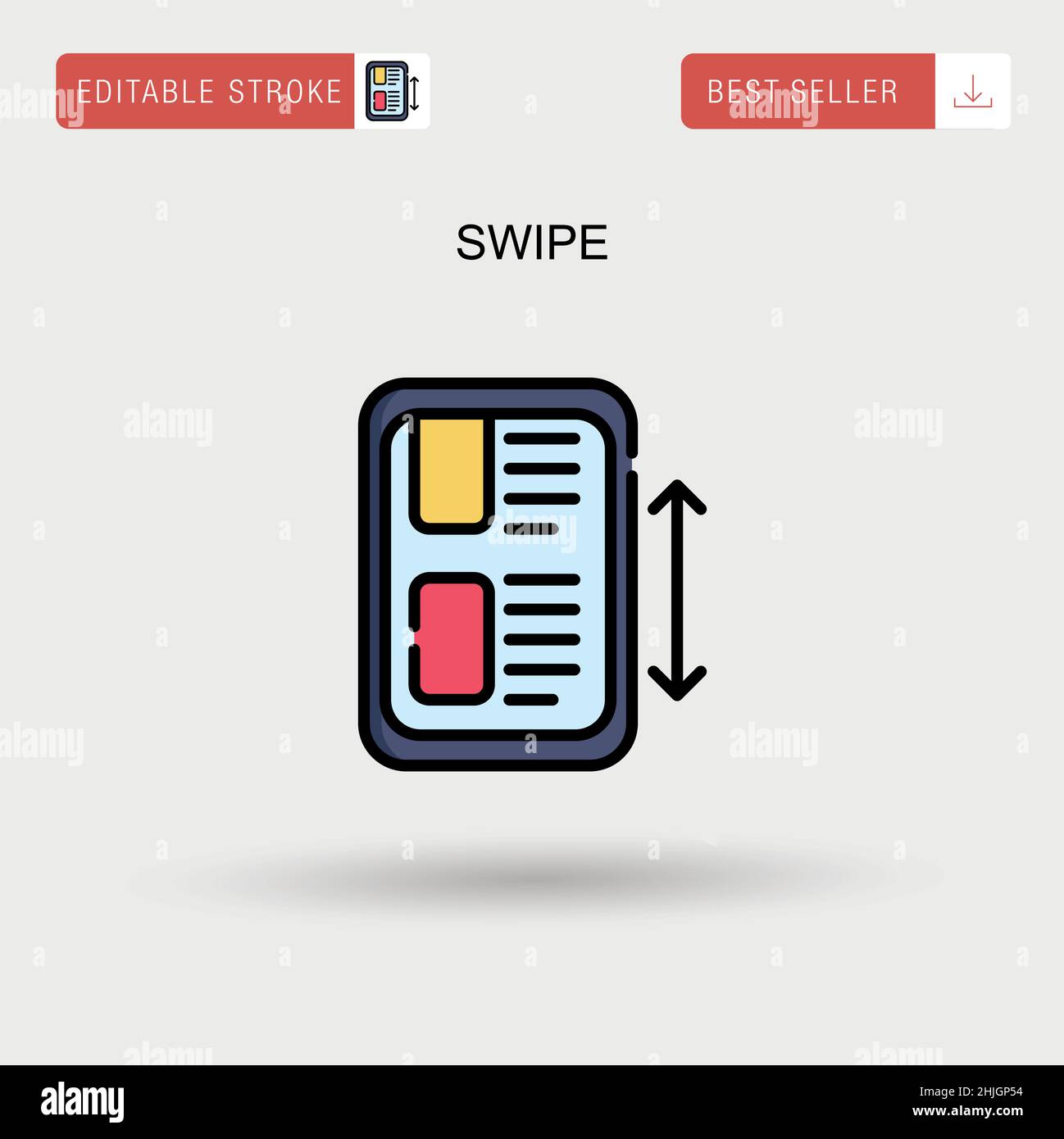 Swipe Simple vector icon Stock Vector Image & Art - Alamy