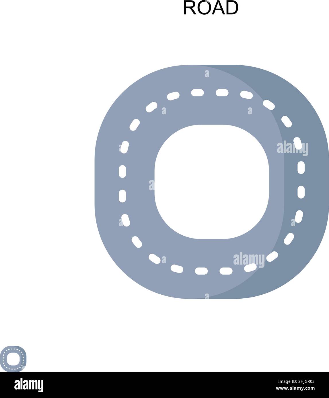 Road Simple vector icon. Illustration symbol design template for web ...