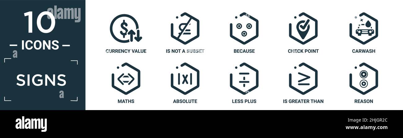 filled signs icon set. contain flat currency value, is not a subset ...