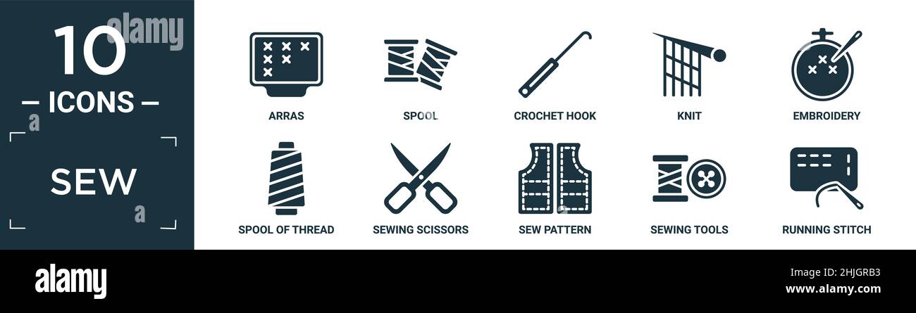 Hook crochet set ball Stock Vector Images - Alamy