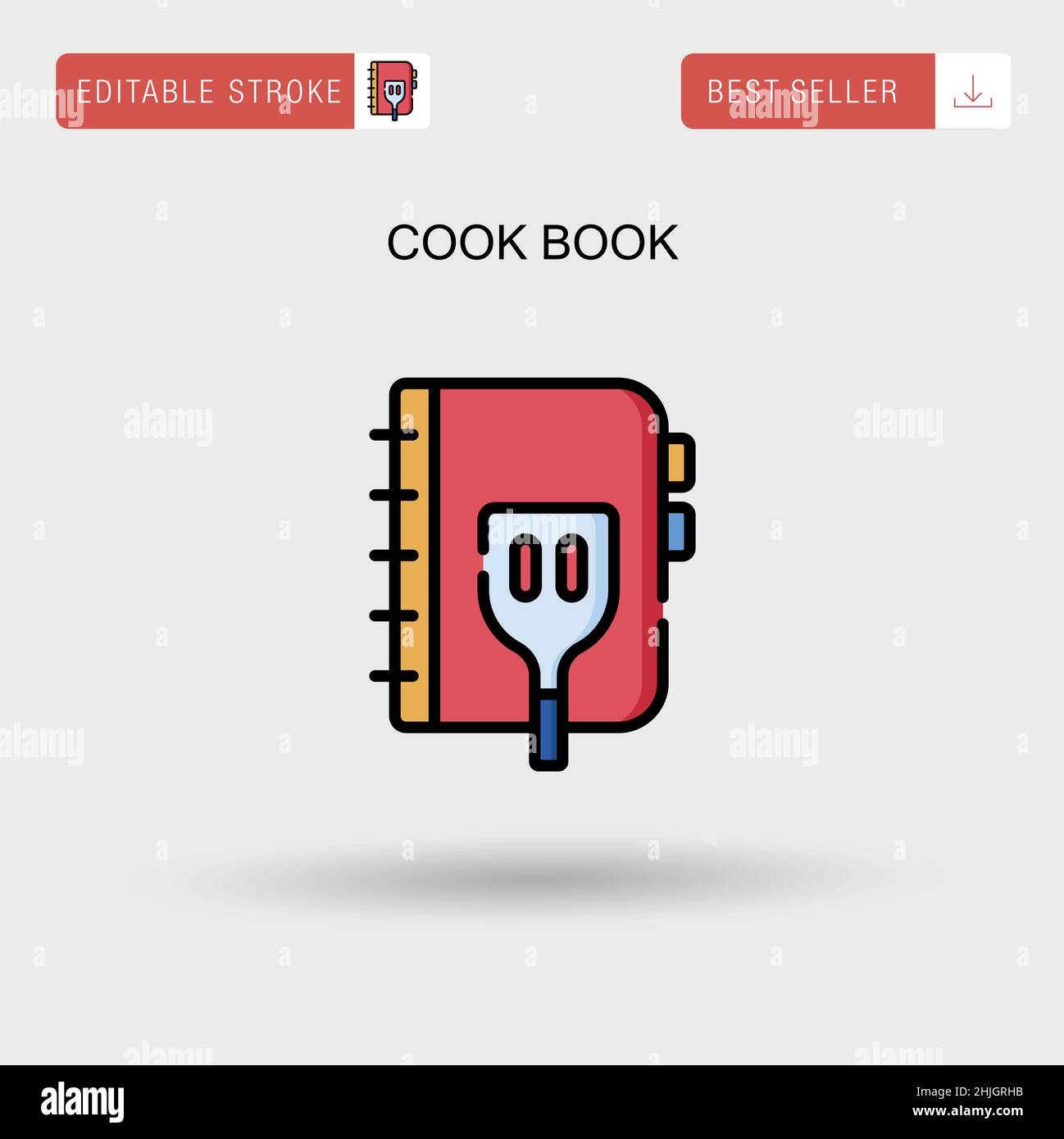 Cook book Simple vector icon Stock Vector Image & Art - Alamy