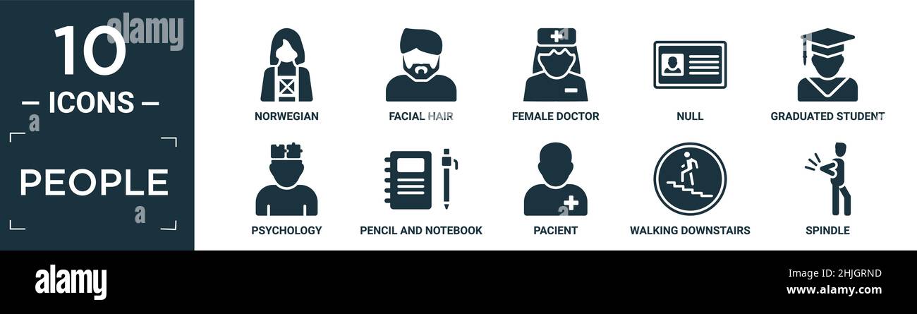 Student icon flat set Stock Vector Images - Alamy