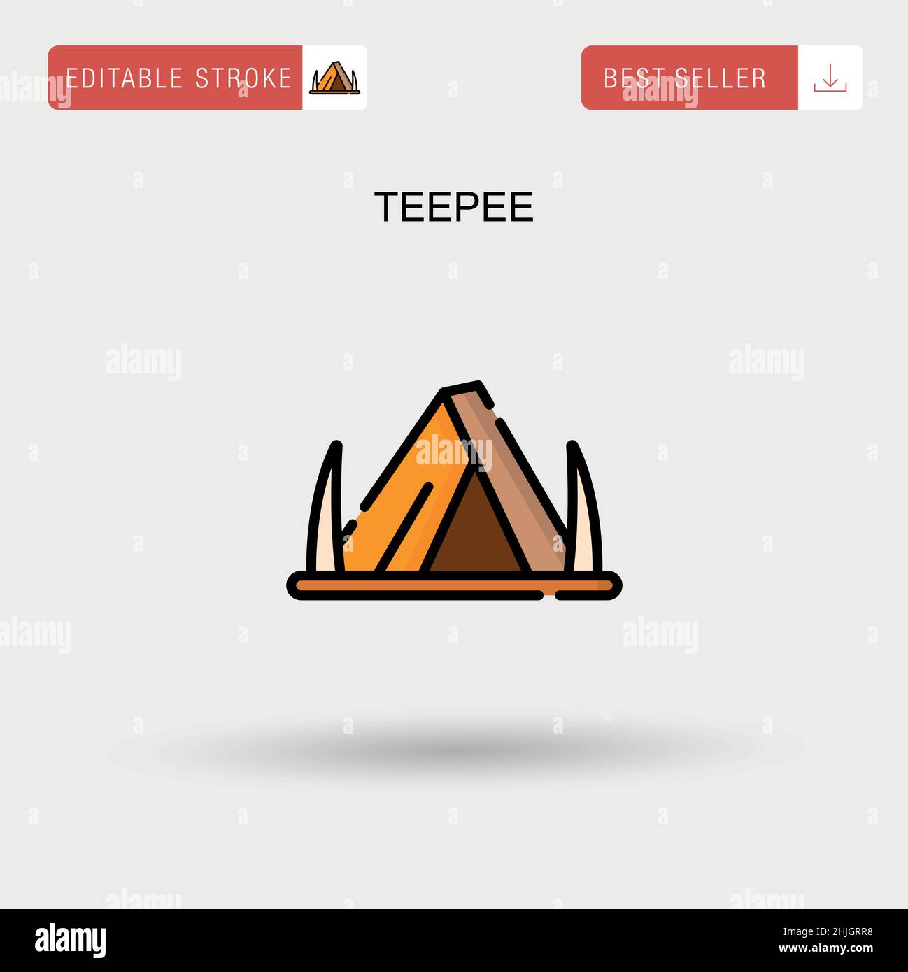 Teepee Simple vector icon Stock Vector Image & Art - Alamy
