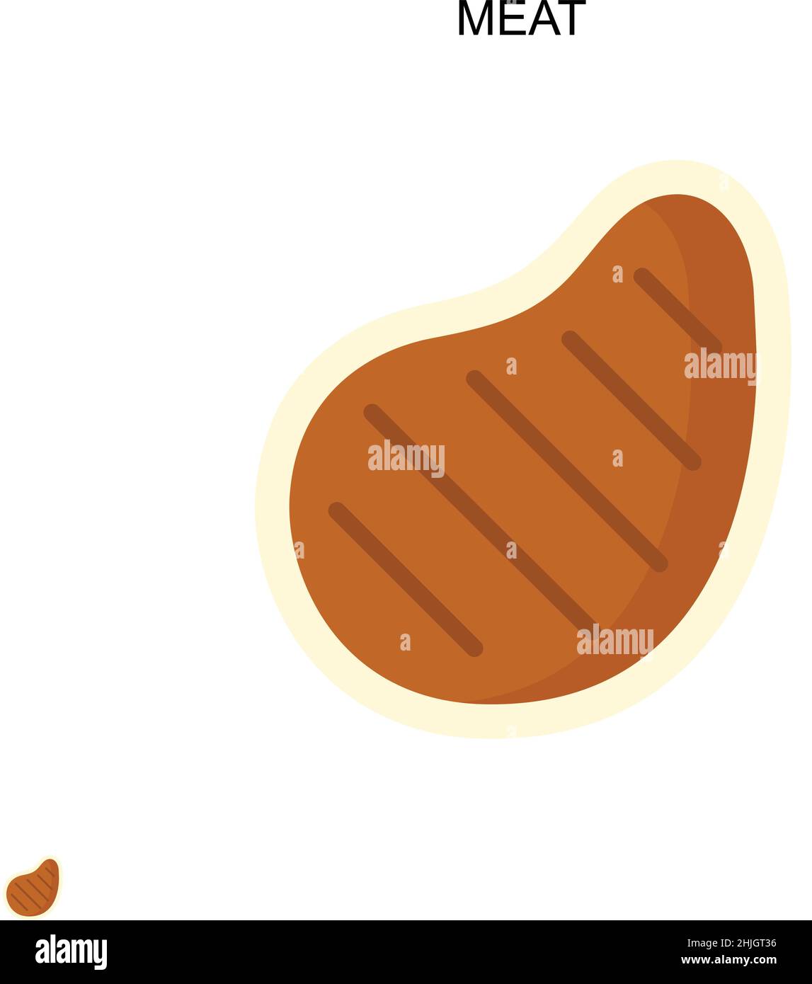 Meat Simple vector icon. Illustration symbol design template for web ...