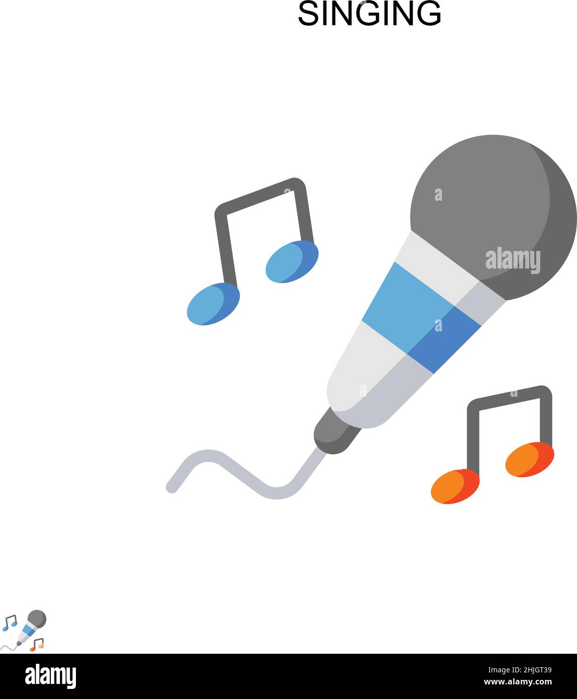 Singing Simple vector icon. Illustration symbol design template for web ...