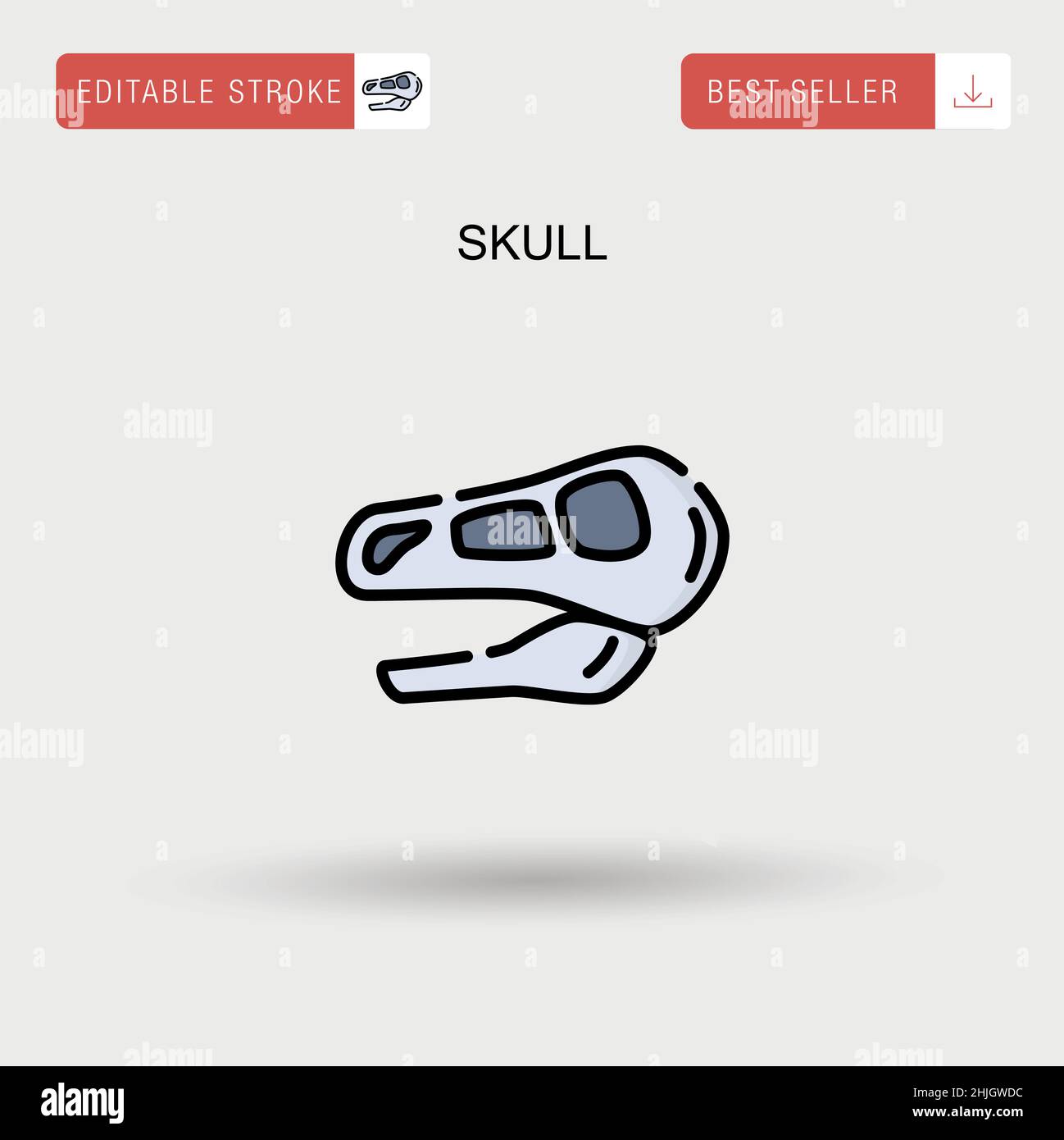 Skull Simple vector icon Stock Vector Image & Art - Alamy