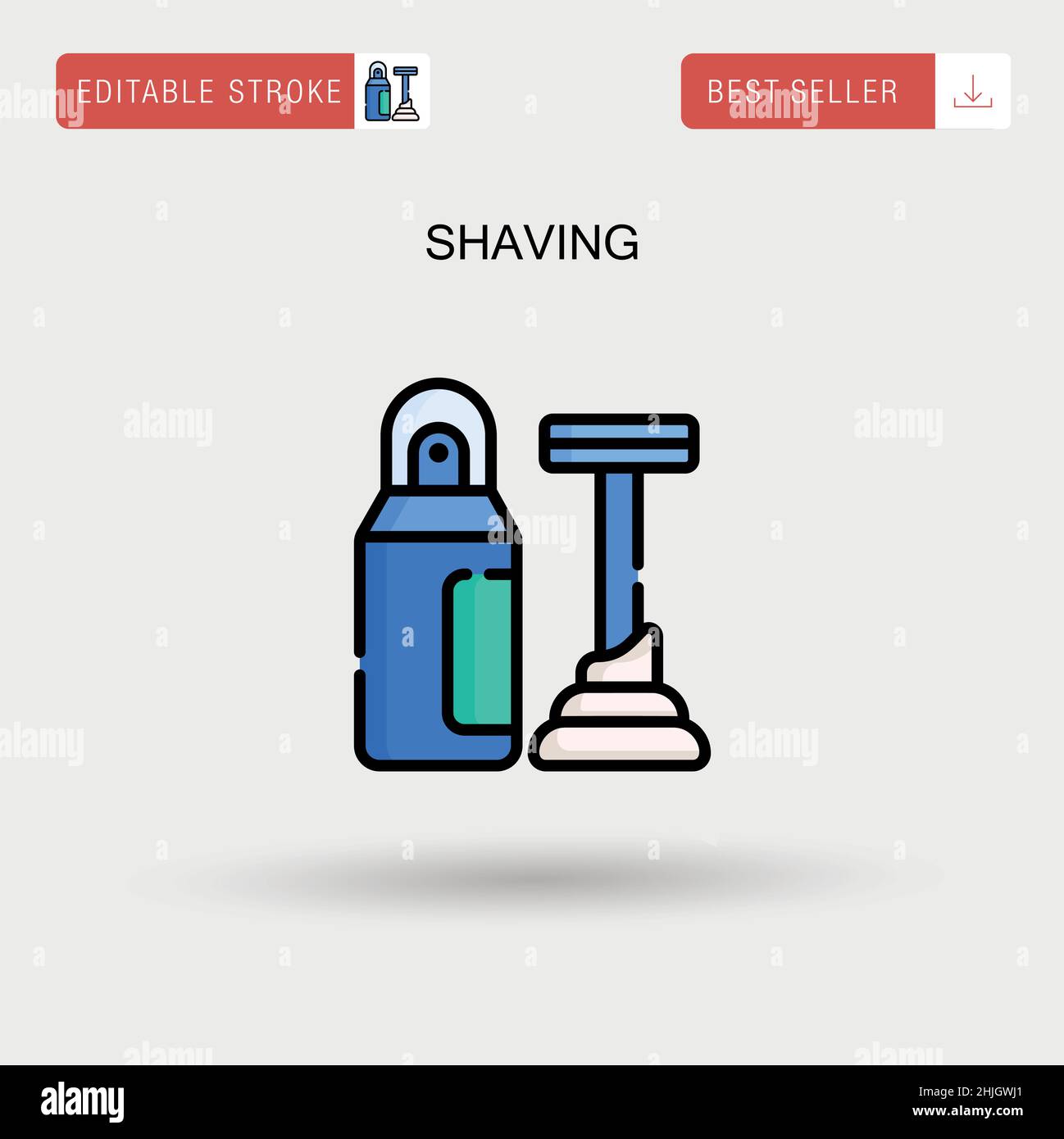 Man grooming face shaving Stock Vector Images - Alamy
