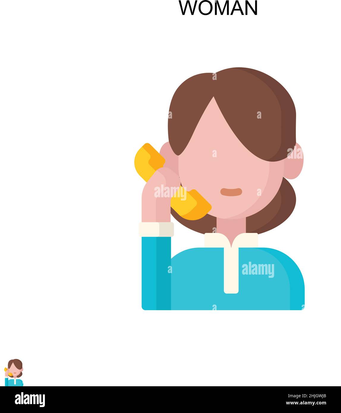 Woman Simple vector icon. Illustration symbol design template for web ...