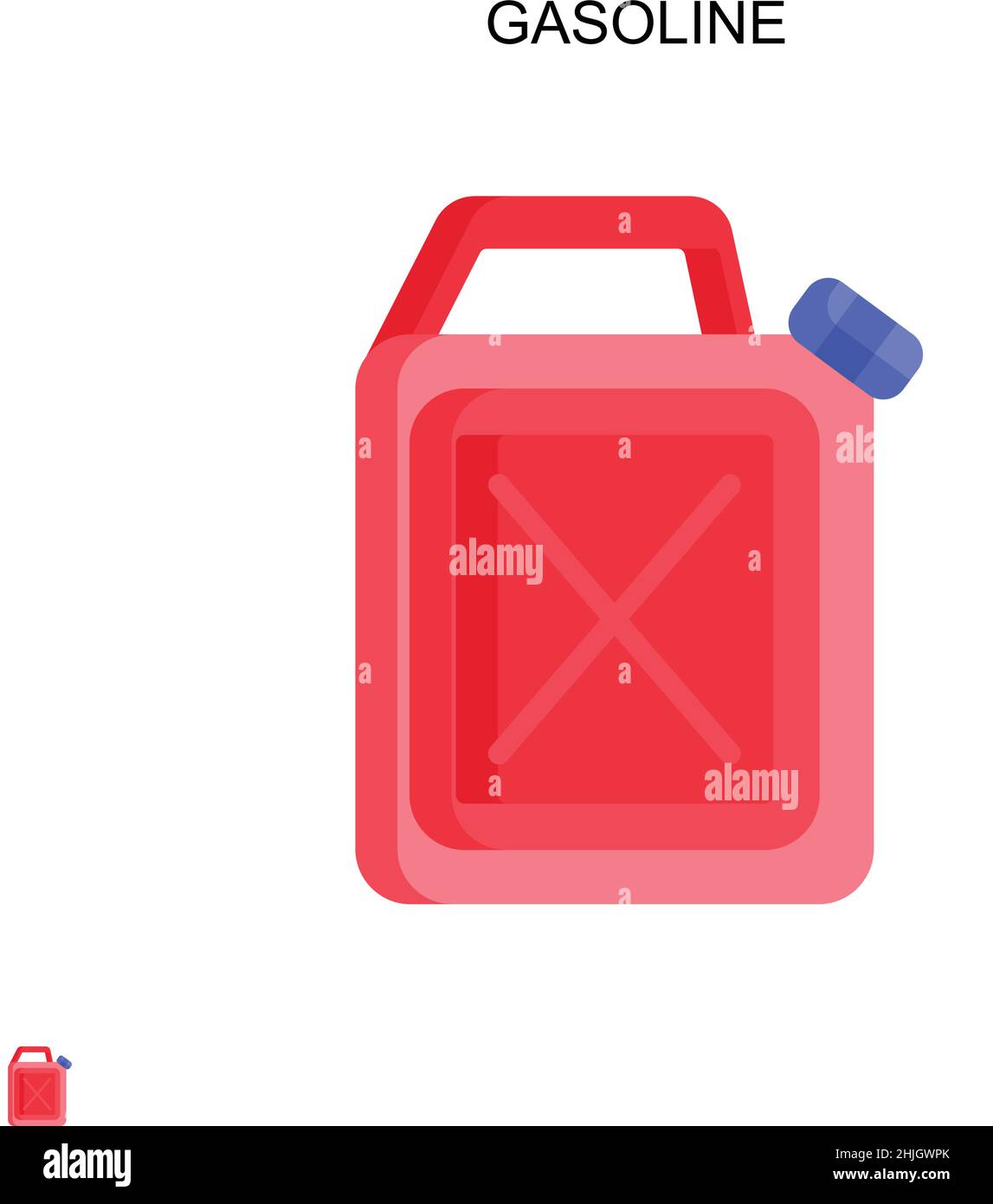 Gasoline Simple vector icon. Illustration symbol design template for ...