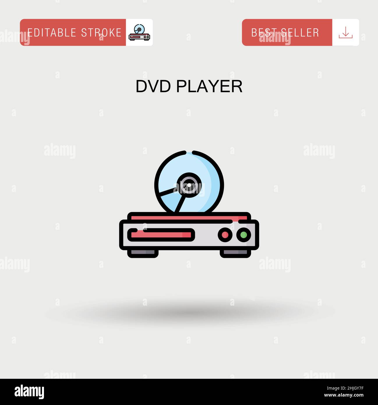 Dvd player Simple vector icon Stock Vector Image & Art - Alamy