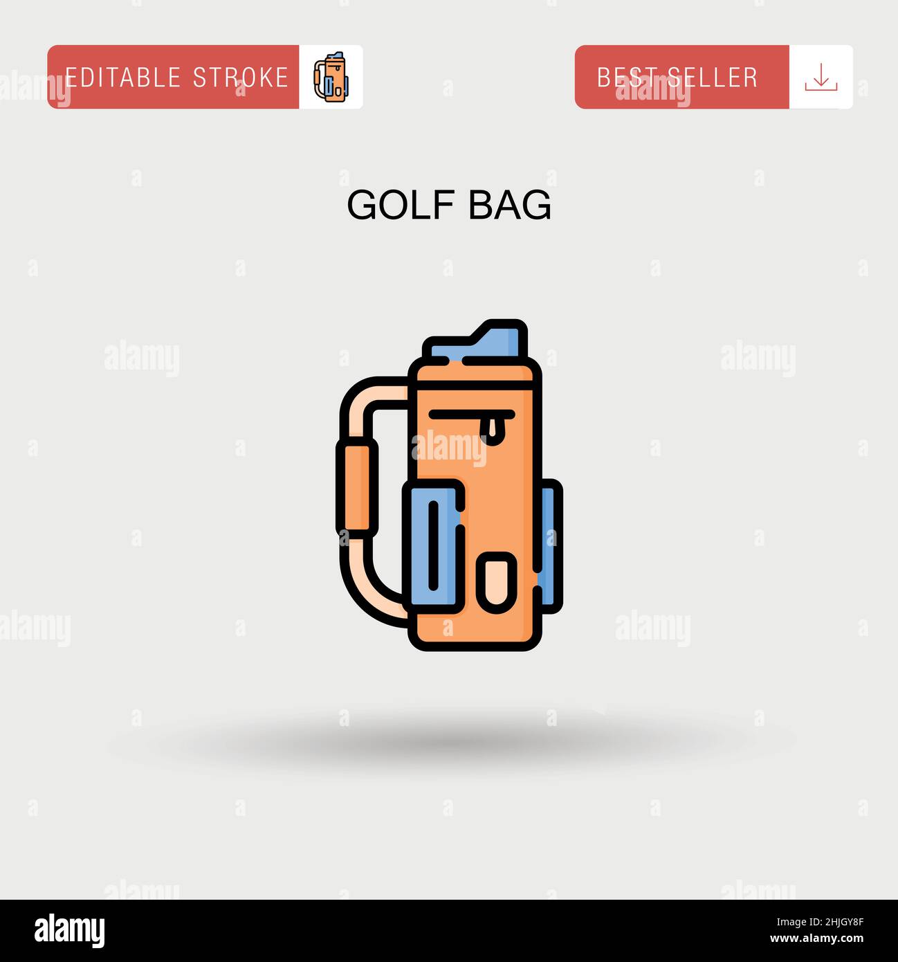 Golf bag Simple vector icon Stock Vector Image & Art - Alamy