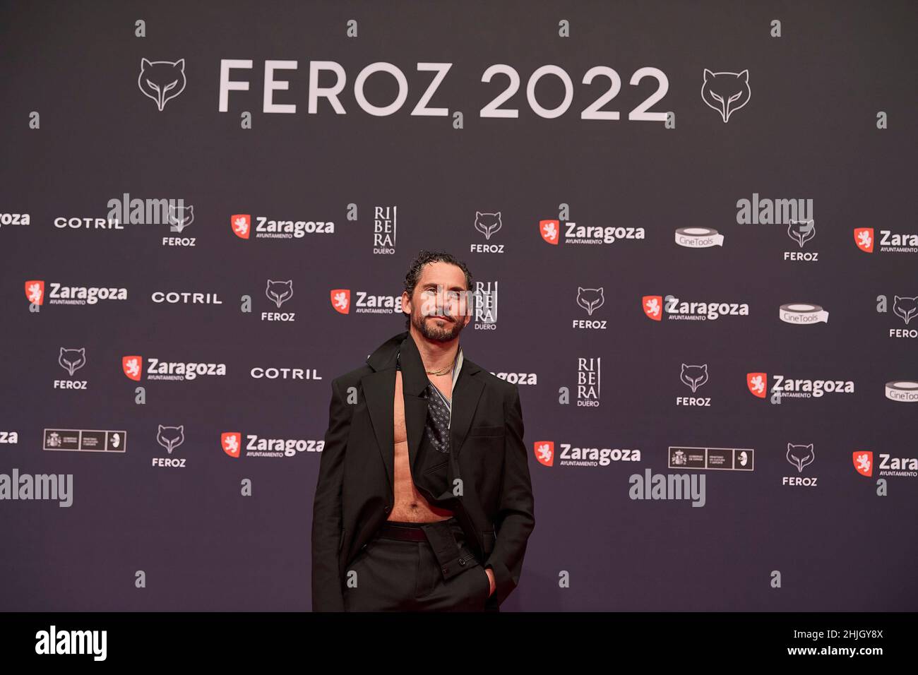 January 29, 2022, Zaragoza, Aragon, Spain: Paco Leon attends Feroz ...