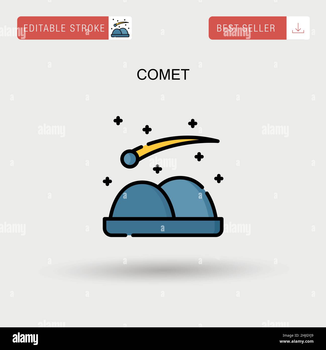 Comet Simple vector icon Stock Vector Image & Art - Alamy
