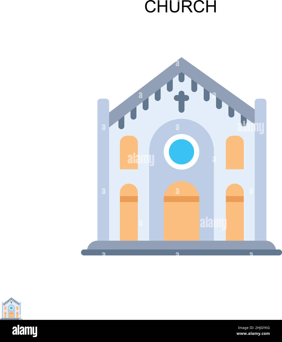 Church Simple vector icon. Illustration symbol design template for web ...