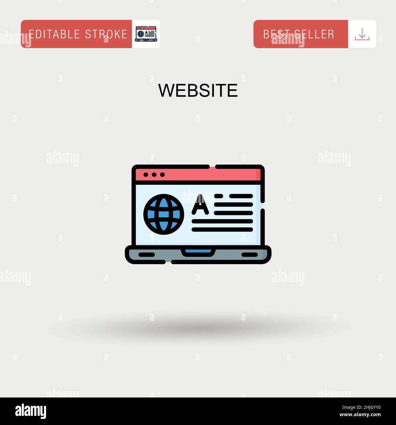 Website Simple vector icon Stock Vector Image & Art - Alamy