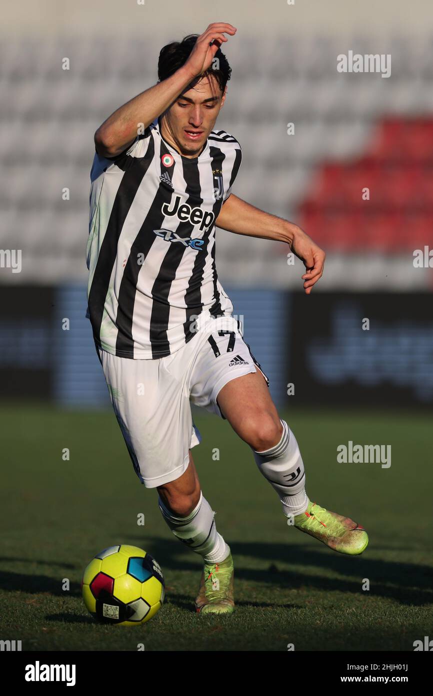 Alessandria, Italy, 29th January 2022. Emanuele Zuelli of Juventus ...