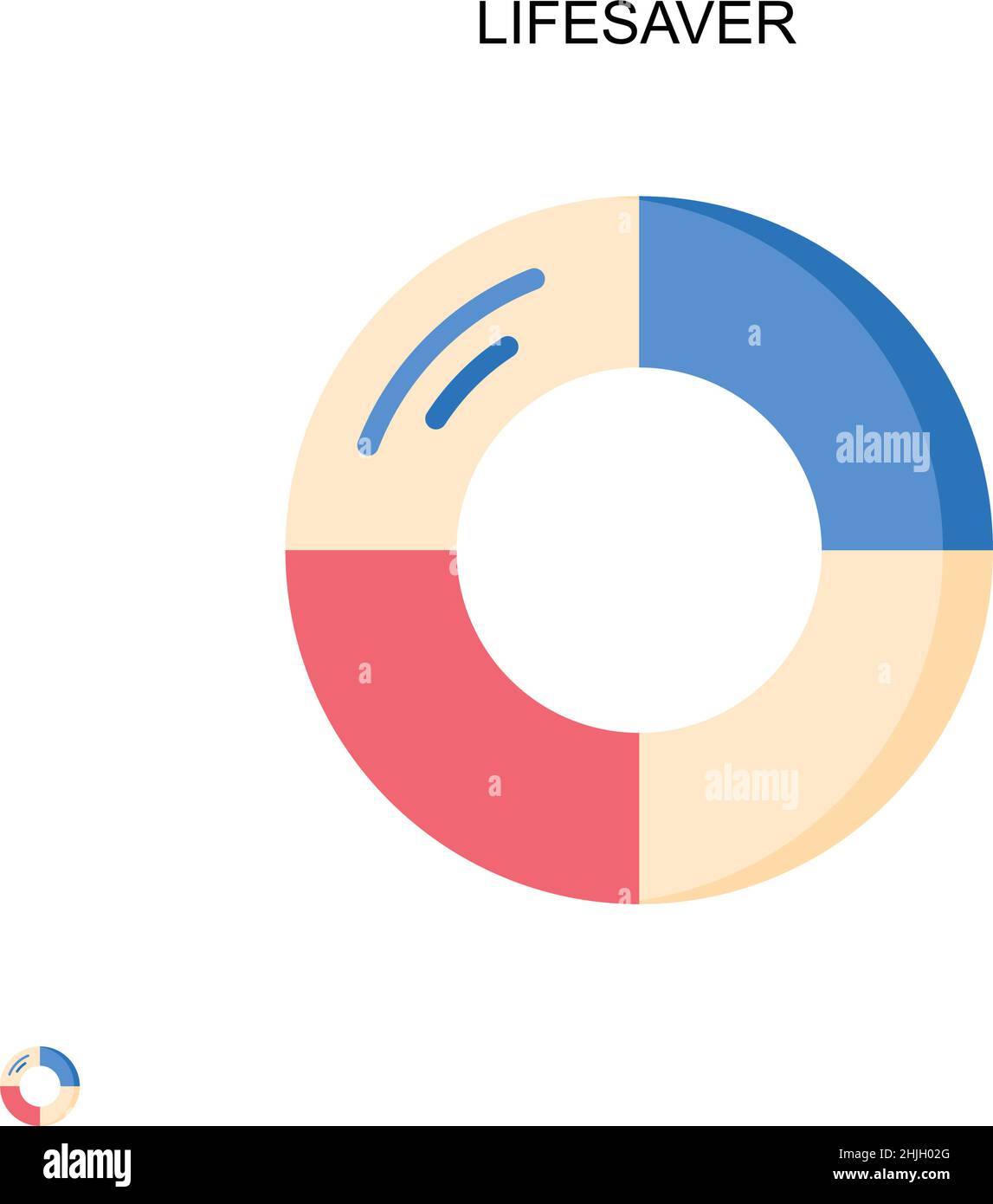 Lifesaver Simple vector icon. Illustration symbol design template for web mobile UI element ...