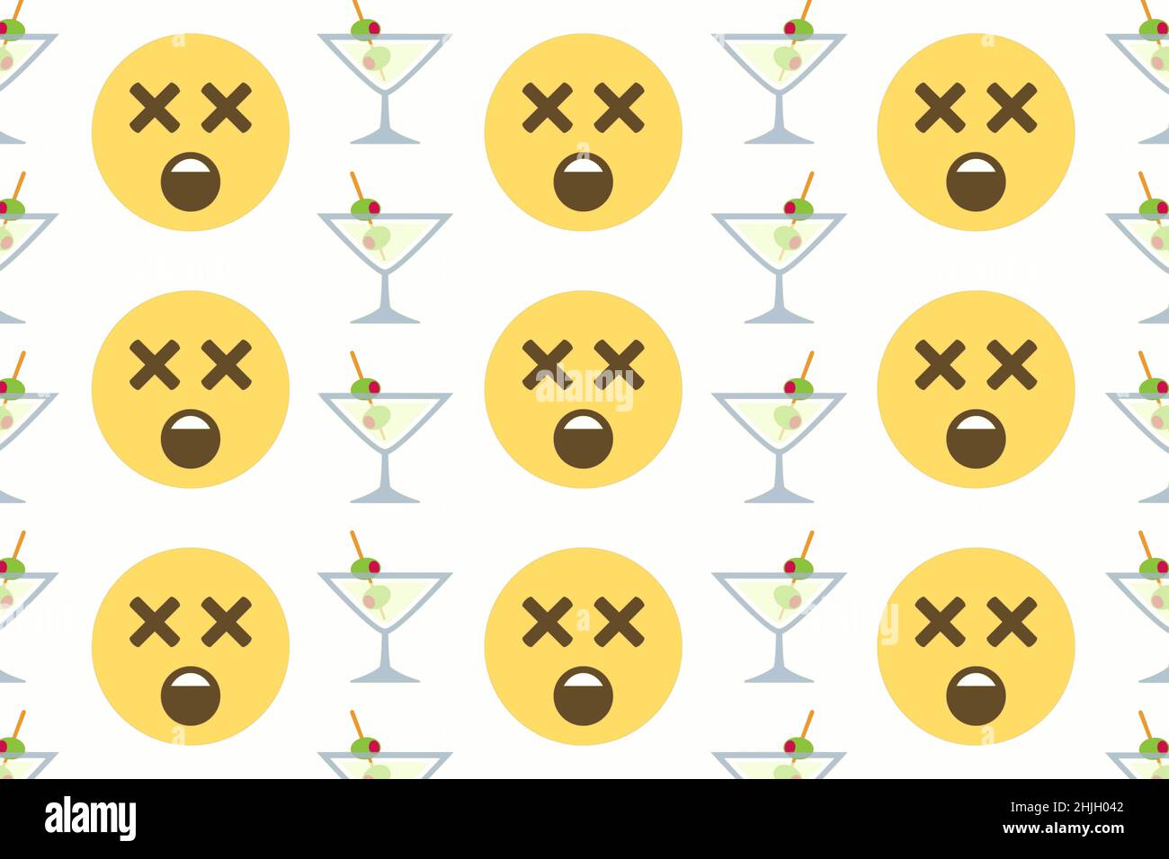 Drunk emoticon Stock Vector Images - Alamy