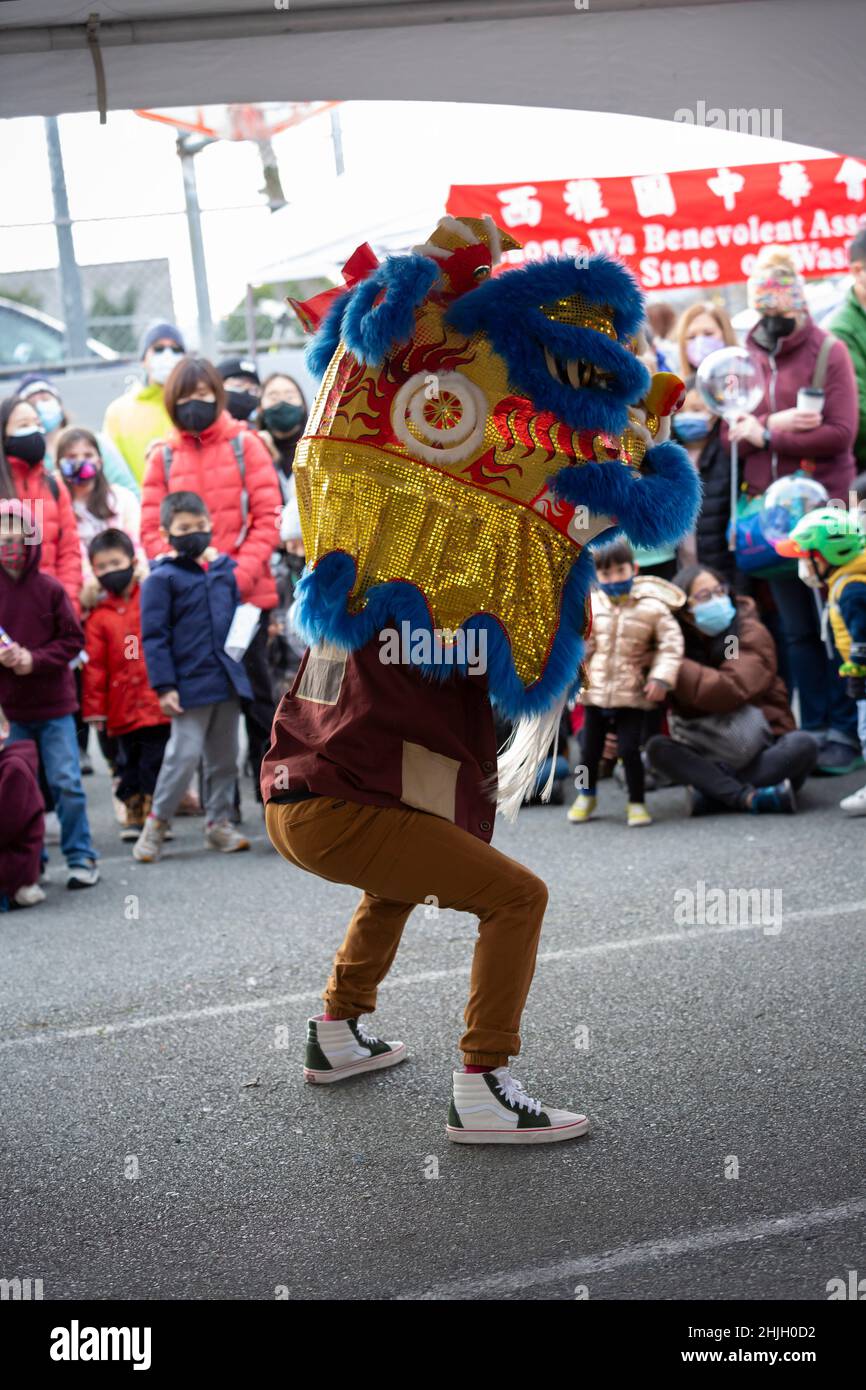 Seattle, Washington, USA. 29th January, 2022. Sifu MJ Steele with the ...