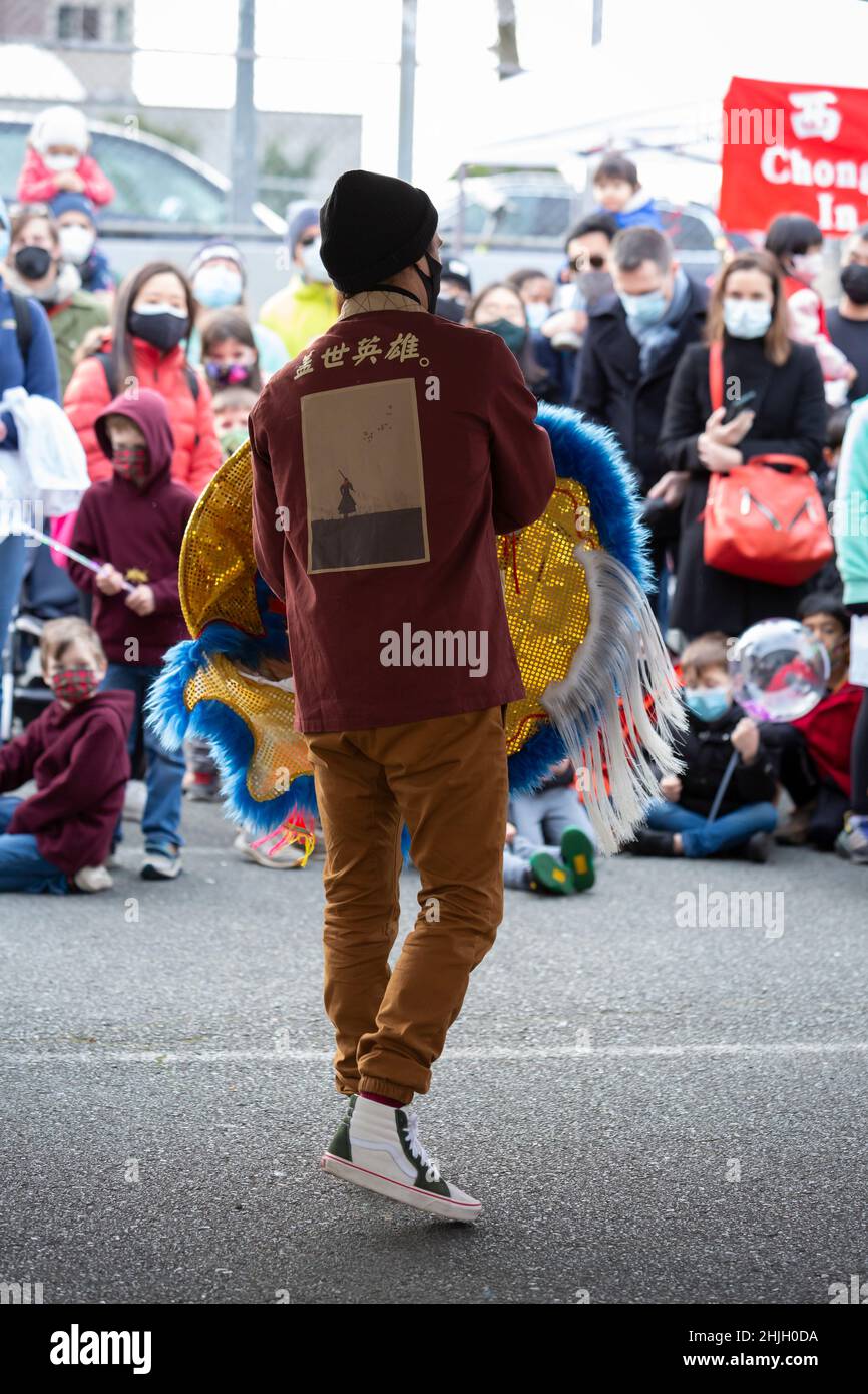 Seattle, Washington, USA. 29th January, 2022. Sifu MJ Steele with the ...