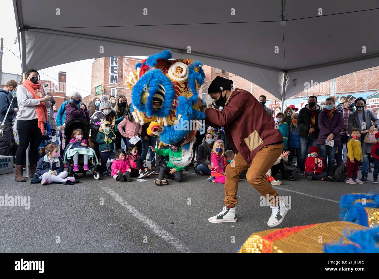 Seattle, Washington, USA. 29th January, 2022. Sifu MJ Steele with the ...