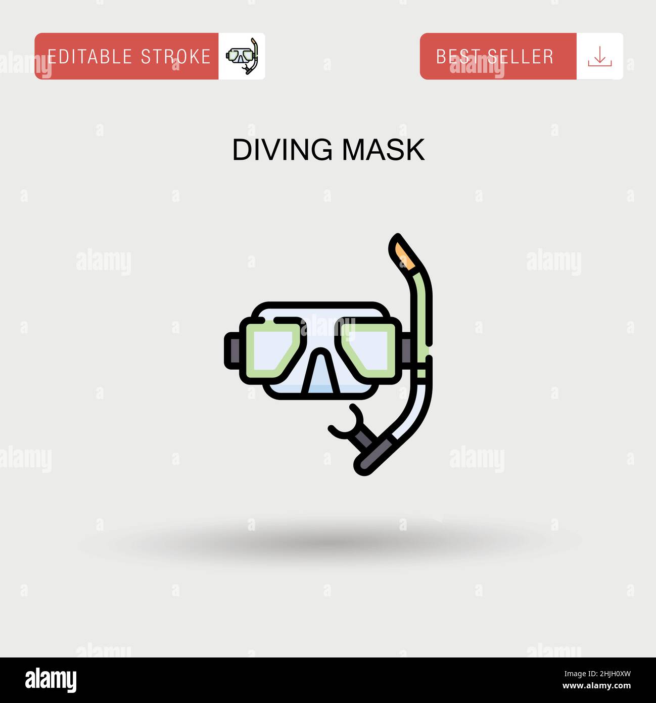 Vector diving mask hi-res stock photography and images - Alamy