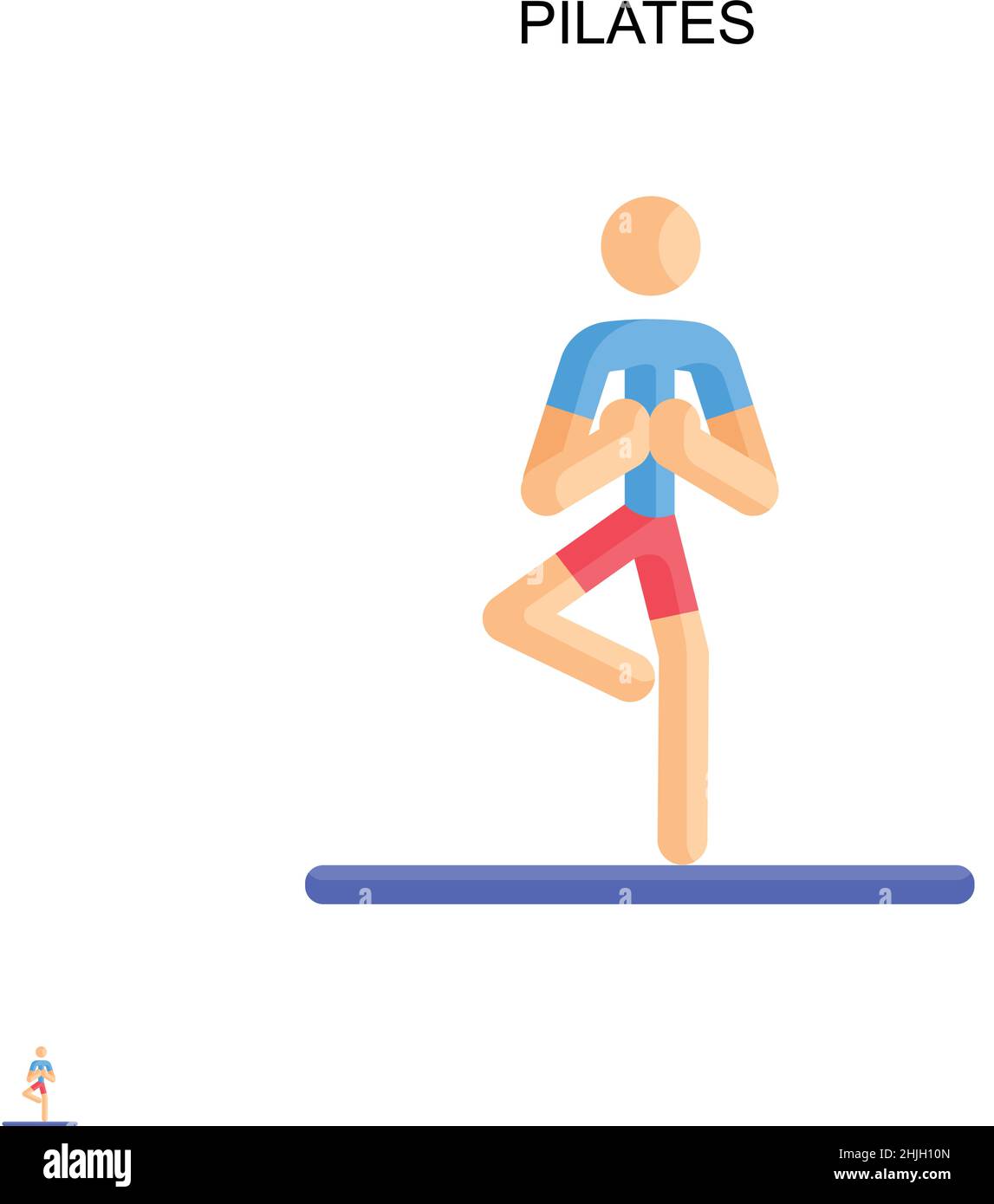 Pilates Simple vector icon. Illustration symbol design template for web ...