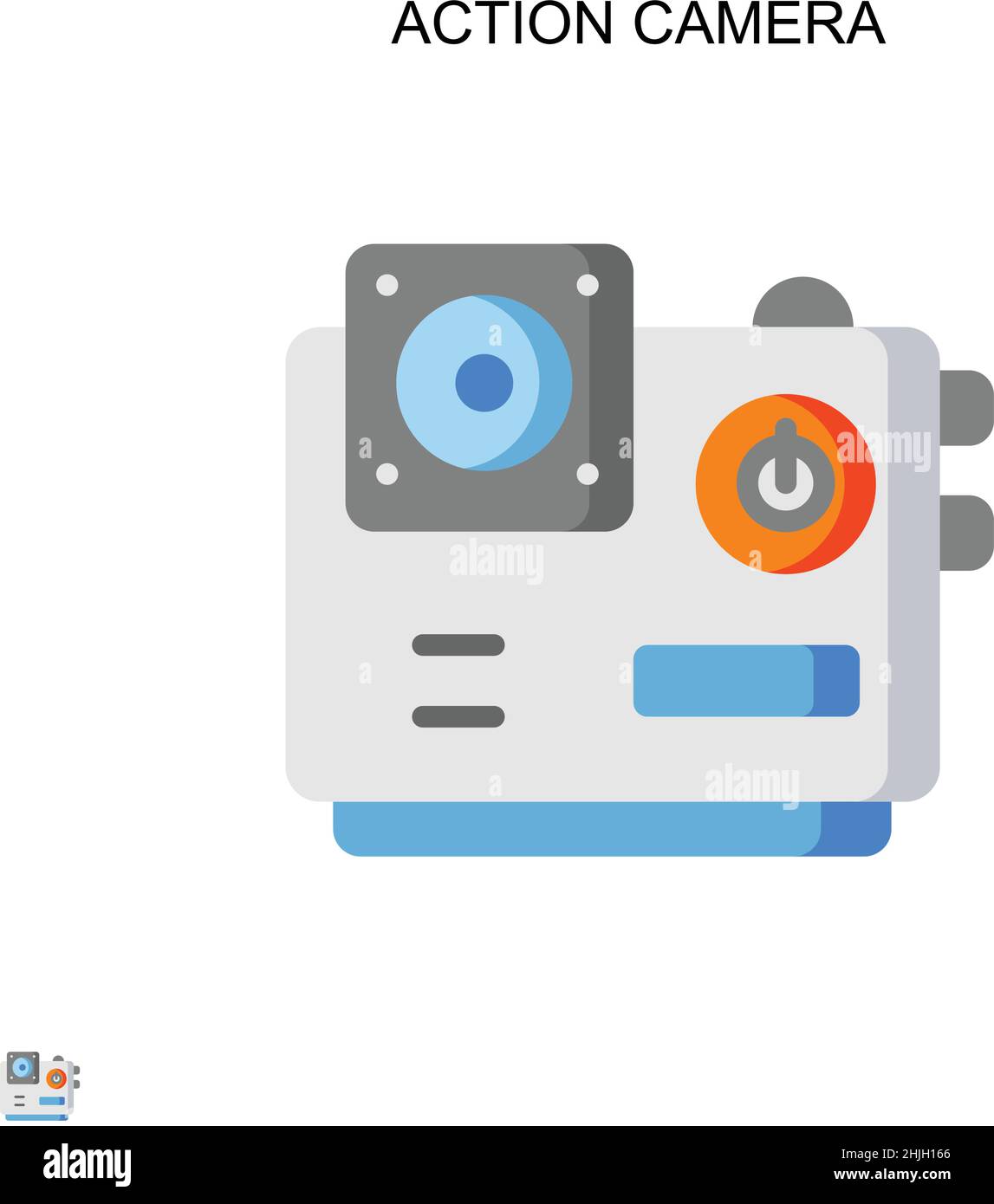 Action camera Simple vector icon. Illustration symbol design template ...
