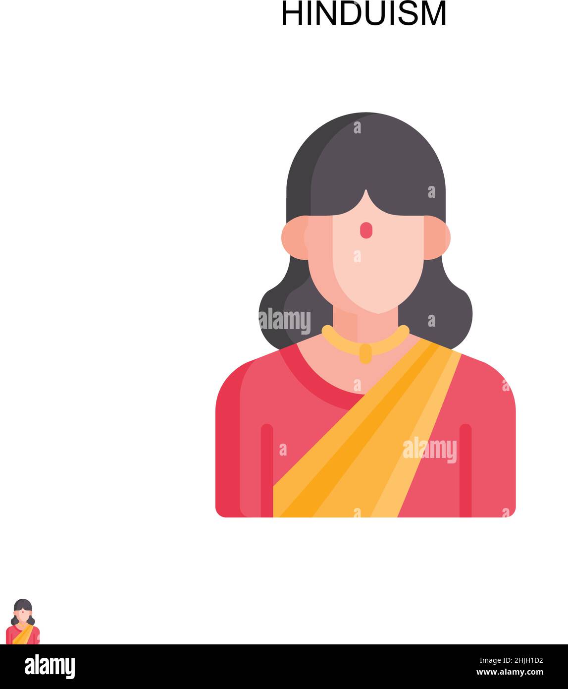 Hinduism Simple vector icon. Illustration symbol design template for ...