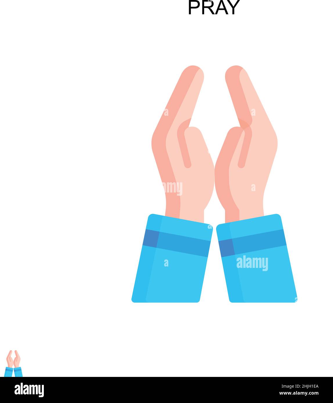 Pray Simple vector icon. Illustration symbol design template for web ...