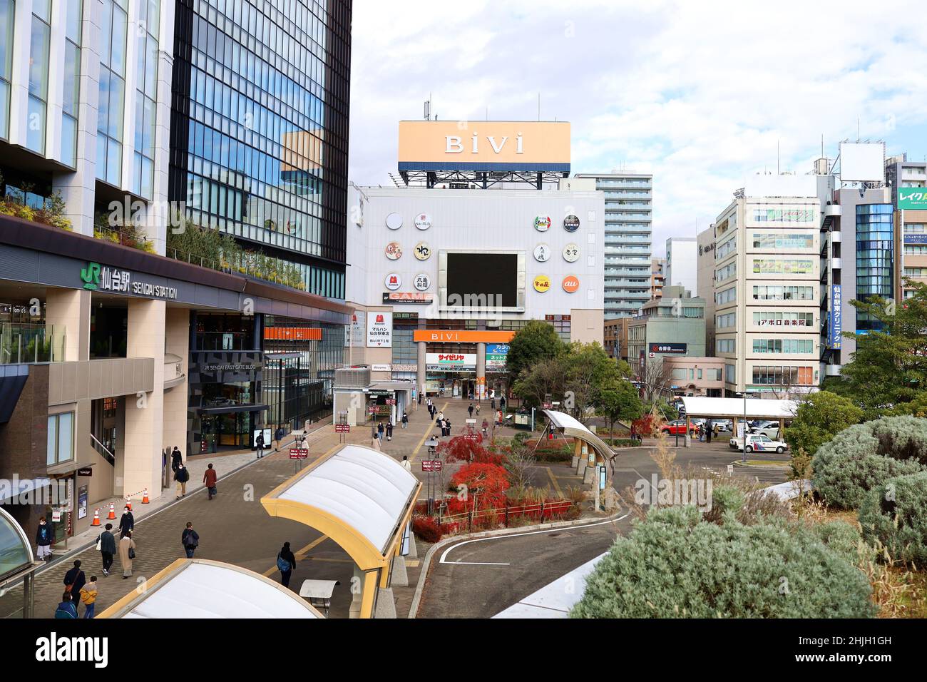 Sendai City, Miyagi Prefecture Japan, December 2021. Around the east ...