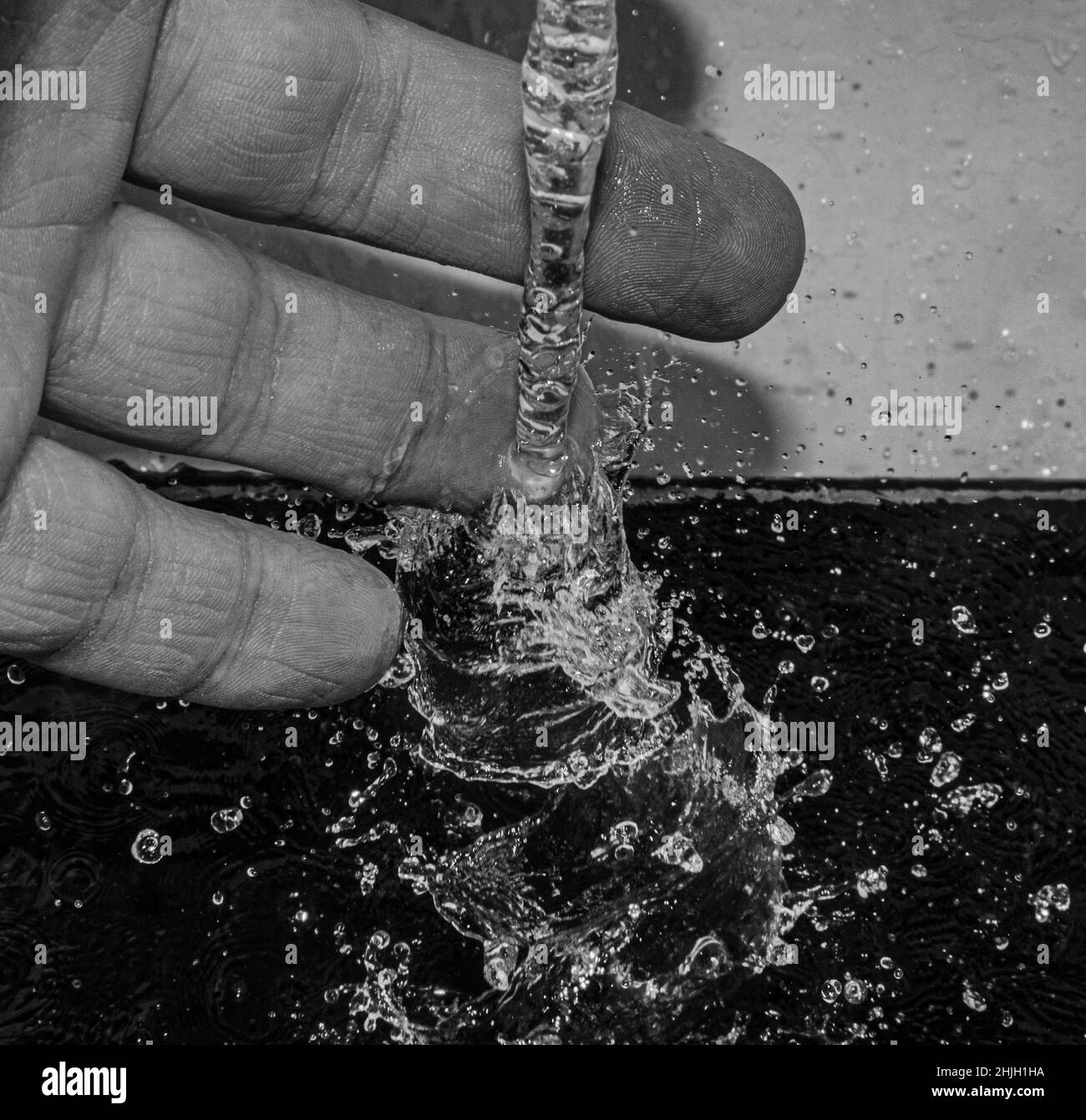 Clear water surface under Black and White Stock Photos & Images - Alamy