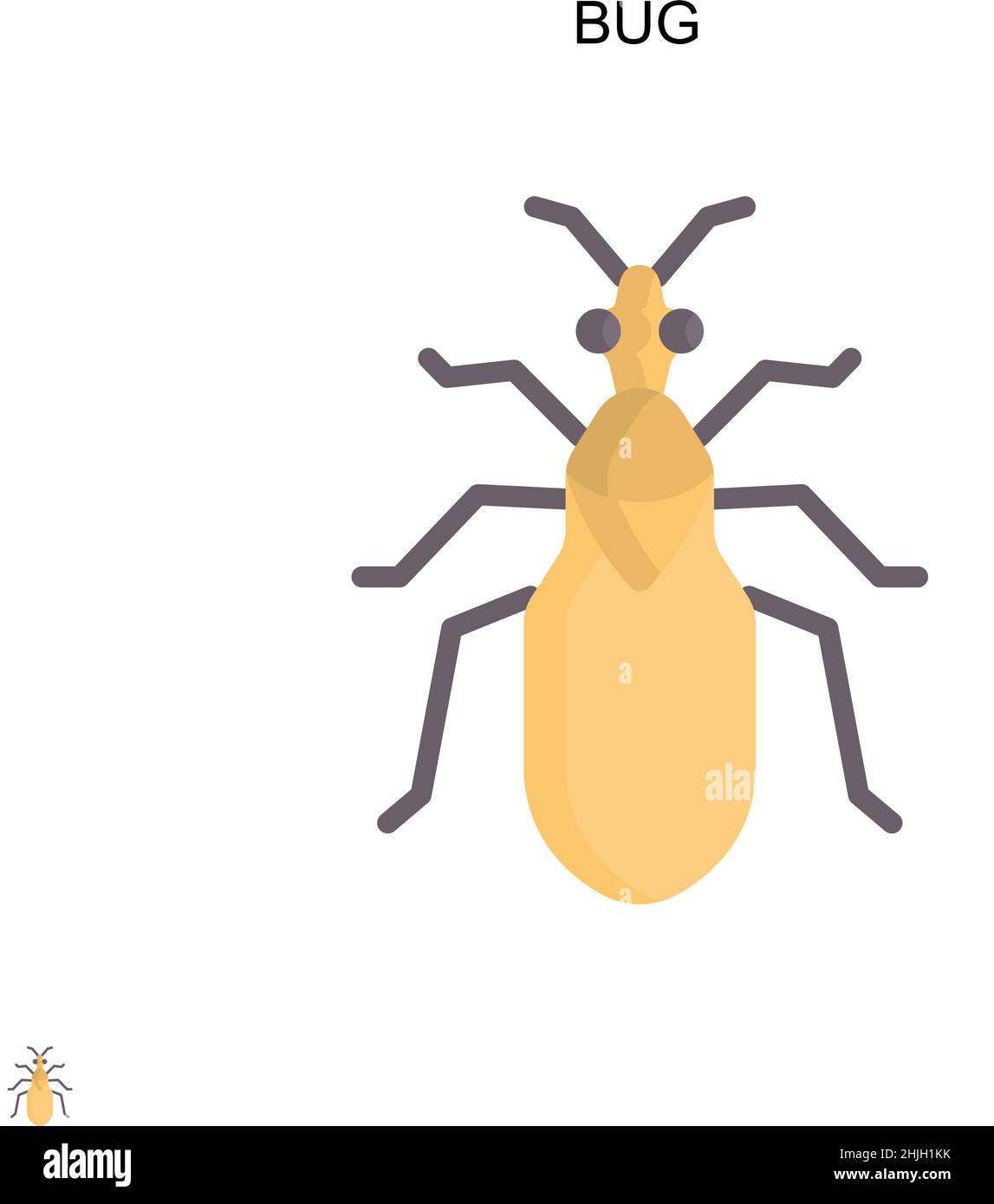 Bug Simple vector icon. Illustration symbol design template for web ...