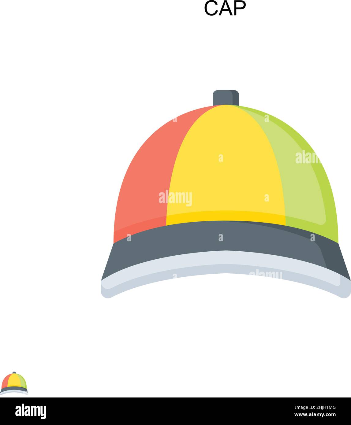 Cap Simple vector icon. Illustration symbol design template for web ...