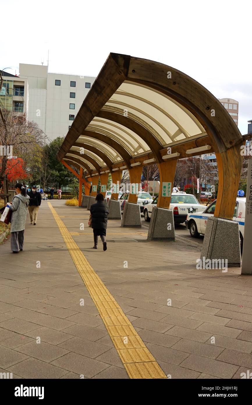 Sendai City, Miyagi Prefecture Japan, December 2021. Around the east ...