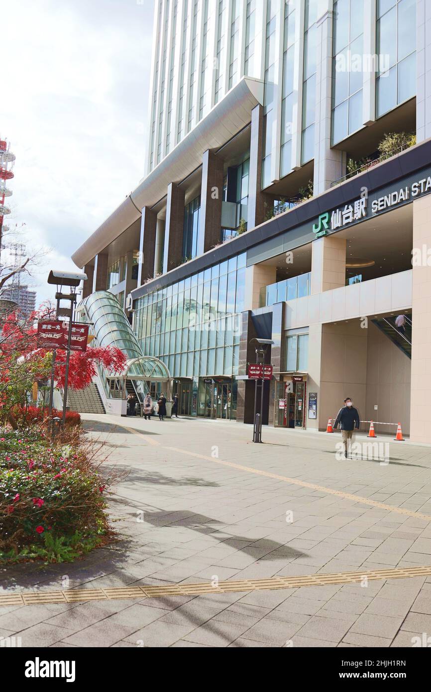 Sendai City, Miyagi Prefecture Japan, December 2021. Around the east ...