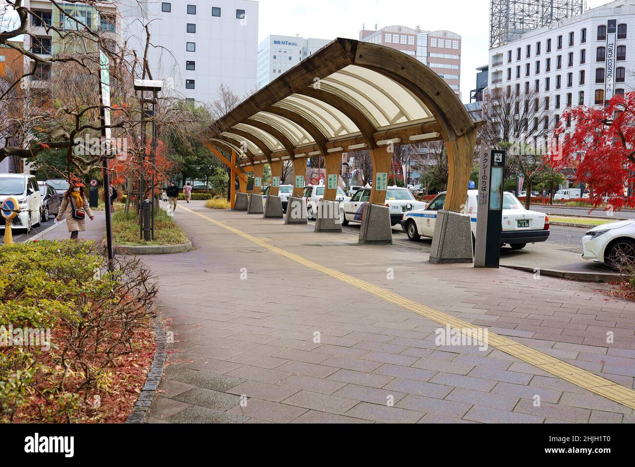 Sendai City, Miyagi Prefecture Japan, December 2021. Around the east ...