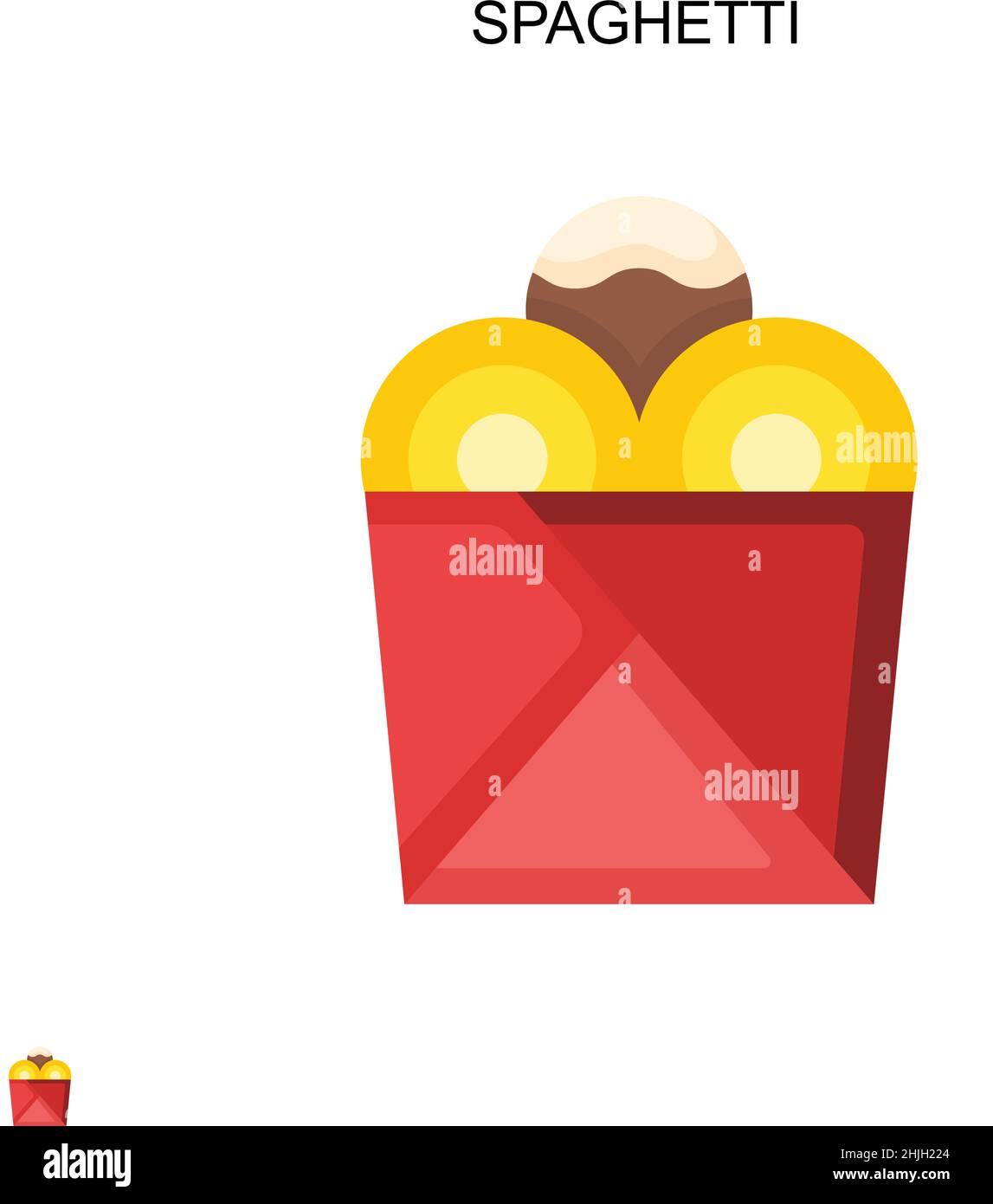 Spaghetti Simple vector icon. Illustration symbol design template for ...