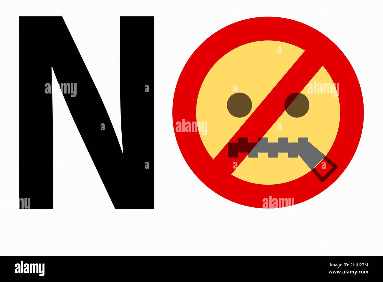 Zipper mouth face Stock Vector Images - Alamy