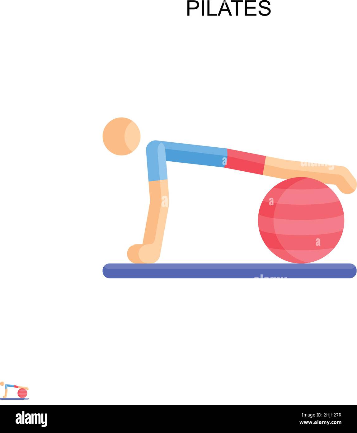 Pilates Simple vector icon. Illustration symbol design template for web ...