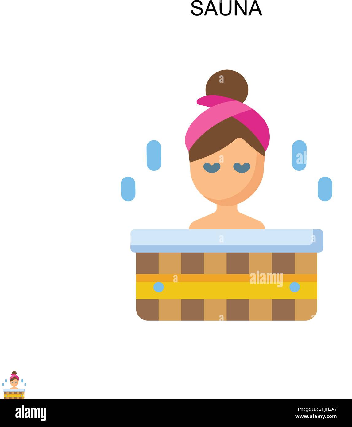 Sauna Simple vector icon. Illustration symbol design template for web ...
