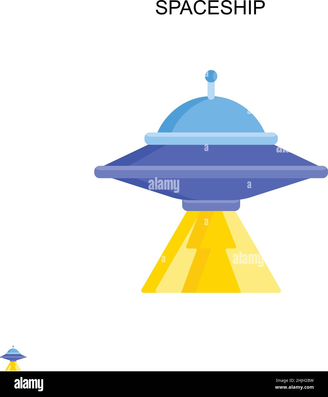 Spaceship Simple vector icon. Illustration symbol design template for ...